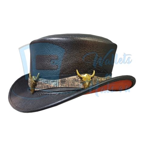 Voodoo Hatter Rodeo King Short Top Leather Hat By Walletsnhats4u