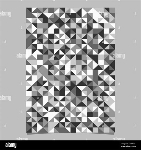 Geometrical Seamless Triangle Tile Brochure Monochrome Abstract Vector Stationery Template
