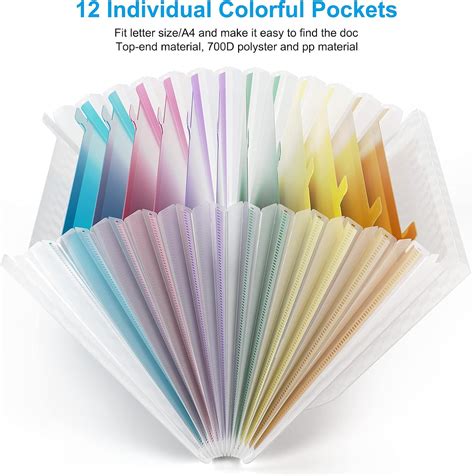 Thinktex Expanding File Organisers With Grid Pattern 12 Pockets Filling