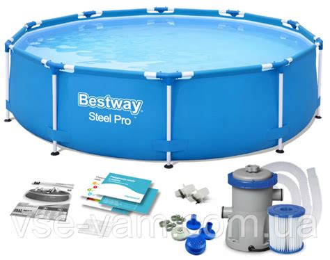 Купить Бассейн каркасный садовый Bestway Steel Pro 305 х 76 см с ...