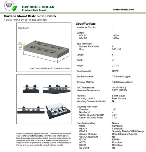 1000 amp terminal block data sheet r overkillsolarbms