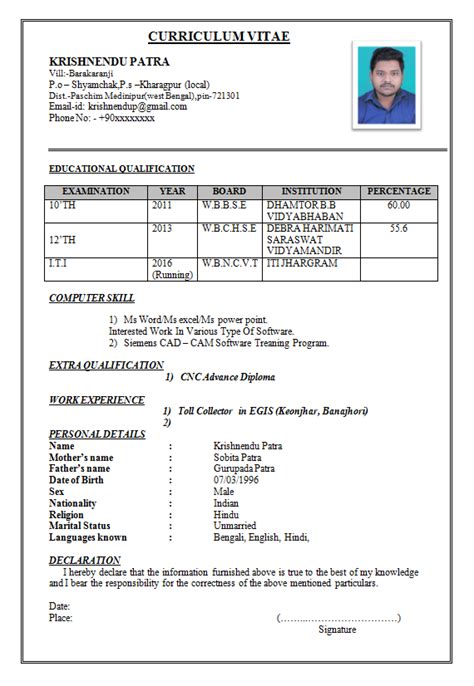 Cv Format For Civil Engineer Freshers Picture Density
