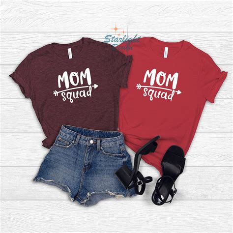 Mom Squad T Shirt Cool Mom Shirts Mom Life Shirt Shirt For Etsy