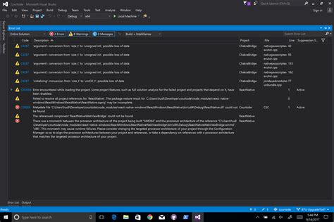 VS2015 Issues Issue 1379 Microsoft React Native Windows GitHub