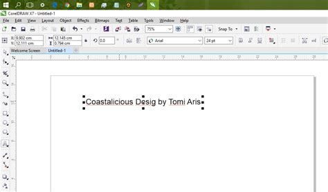 Menggunakan Fit Text To Path Pada CorelDRAW X7 Coastalicious