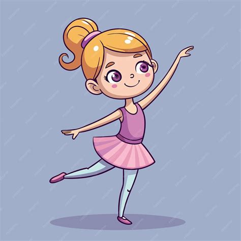 Premium Vector Ballet Girl Cartoon Vector Illustration
