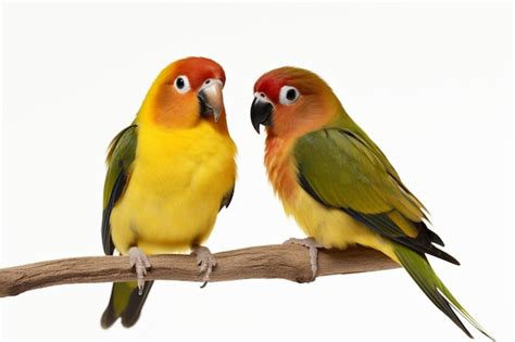 Una encantadora pareja de pájaros enamorados agapornis fischeri
