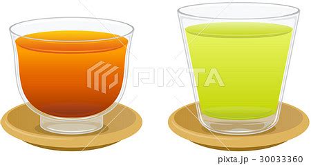 緑茶と麦茶のイラスト素材 30033360 PIXTA