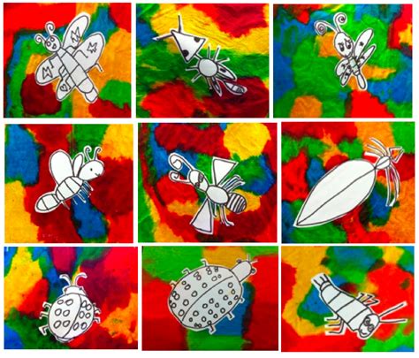 Insect Art Elementary Art Projects Insect Art Kindergarten Art