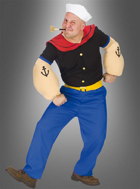 Popeye Seemann Matrosen Lizenzkostüm Herren