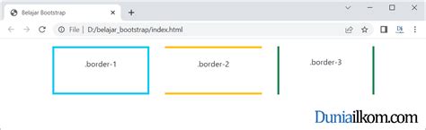 Tutorial Bootstrap 5 Cara Membuat Border Duniailkom