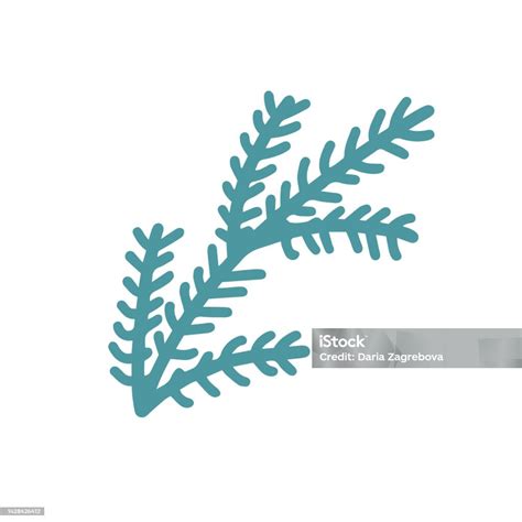 흰색 배경에 크리스마스 트리의 간단한 지점 벡터 플랫 일러스트 레이 션 0명에 대한 스톡 벡터 아트 및 기타 이미지 0명 12월 가문비나무 Istock