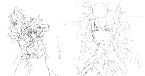 神羅万象 ナユタさんとインドラさん線画 灼炉 ろ亭 のイラスト Pixiv