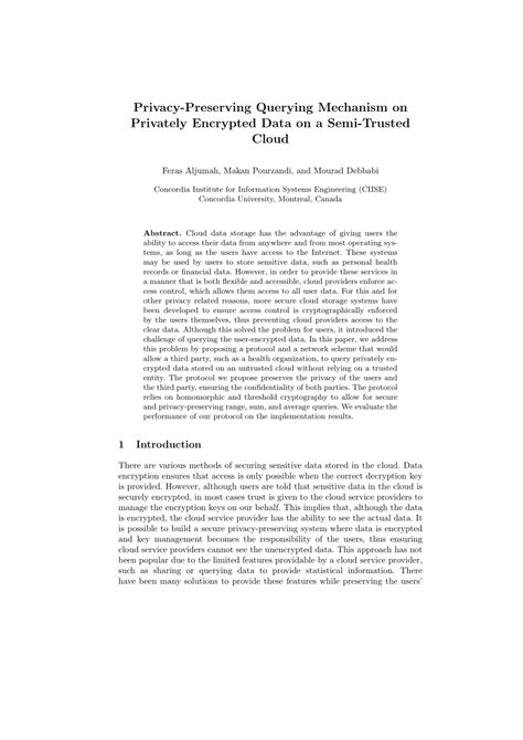 pdf privacy preserving querying on privately encrypted data in the cloud