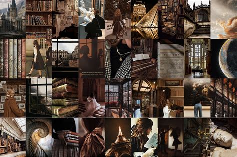 Dark Academia Wall Collage Kit Dark Academia Picture Wall Etsy