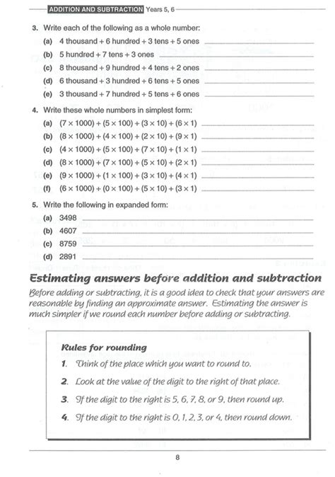 Excel Basic Skills Addition And Subtraction Years 5 6 Pascal Press