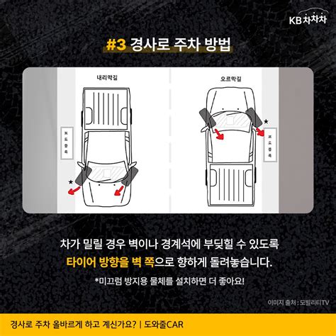 Kb차차차 Event 경사로 주차 올바르게 하고 계신가요 모르면 손해보는 주차 꿀팁 지금 바로