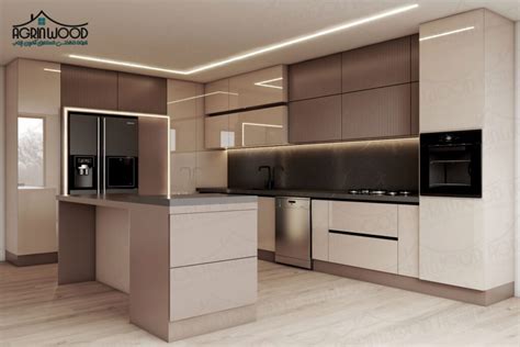 کابینت های گلاس قهوه ای روانشناسی رنگ ها برای کابینت آشپزخانه