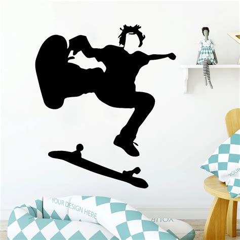 Calcomanías decorativas de vinilo para pared calcomanías geniales para monopatín dormitorio