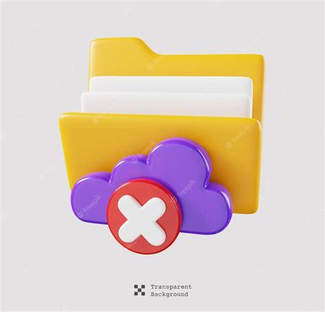 Premium Psd Failed Access Cloud Storage Folder Isolated File Folder