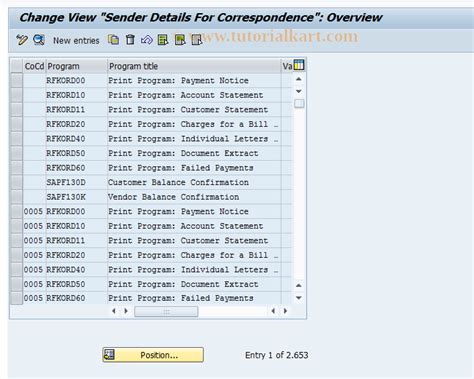 OBB SAP Tcode C FI Maintain Table T G