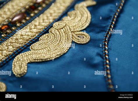 The Artistry Of Fez Handmade Moroccan Caftan Embroidery Details Stock