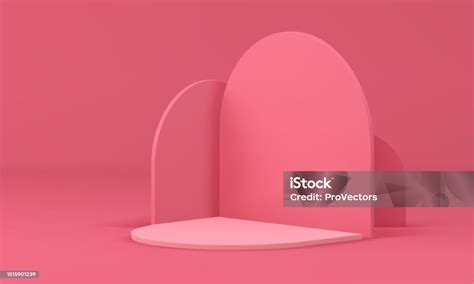 3d 받침대 반원 기하학적 무대 코너 벽 제품 프로모션 프리젠 테이션 현실적인 벡터 3차원 형태에 대한 스톡 벡터 아트 및 기타
