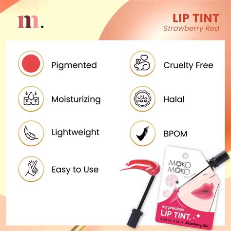 Jual Moko Moko Moko Moko My Precious Lip Tint Strawberry Red Original