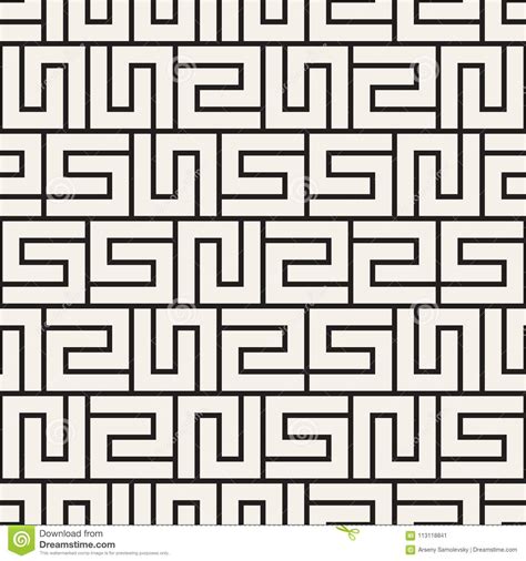 Vector Seamless Lattice Pattern Modern Stylish Texture With Monochrome Trellis Repeating