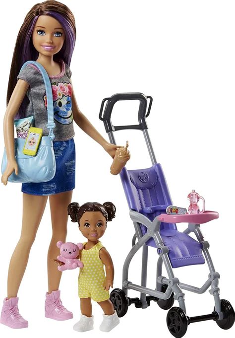 Barbie Skipper Babysitters Inc 2 Dolls Accessories Set With Brunette