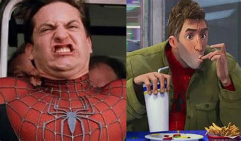 Spider Man Into The Spider Verse Theory Says Peter Parker Is Tobey