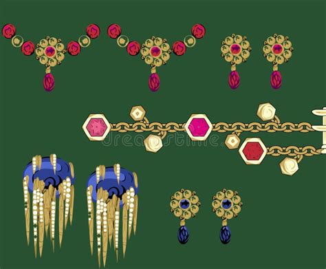 Jewelry Baroque Jewelry Motif Design Print Digital Jewelry Border