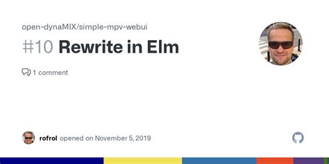 Rewrite In Elm Issue 10 Open DynaMIX Simple Mpv Webui GitHub