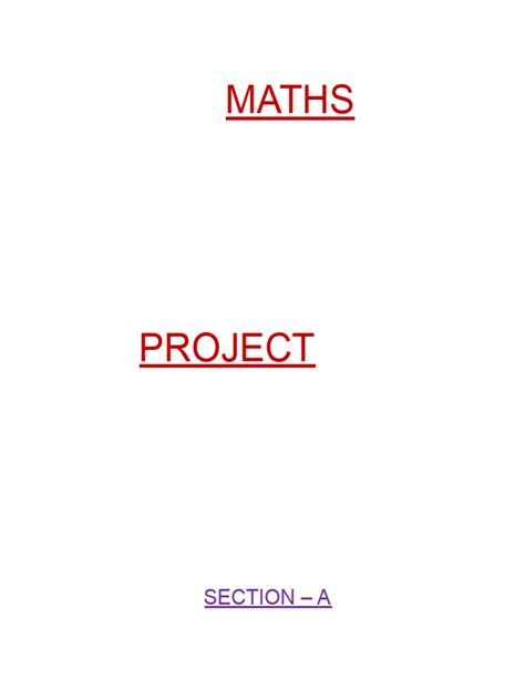 Class 11 Isc Maths Project Pdf Function Mathematics Monotonic