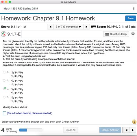 solved test the given claim identify the null