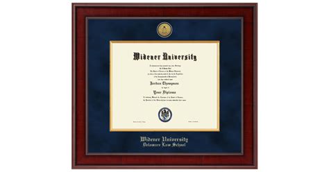 Widener Delaware Law School Diploma Frames Church Hill Classics