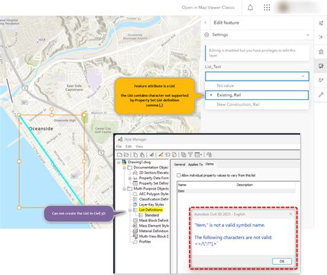 在 Civil 3d 中使用适用于 Arcgis 的 Autodesk Connector 时，特性集列表定义为空