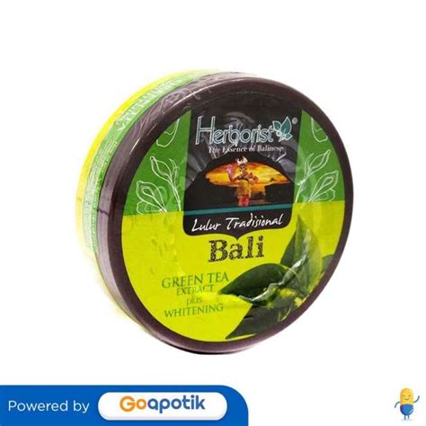 Jual HERBORIST LULUR TRADISIONAL BALI GREEN TEA PLUS WHITENING 100 GRAM