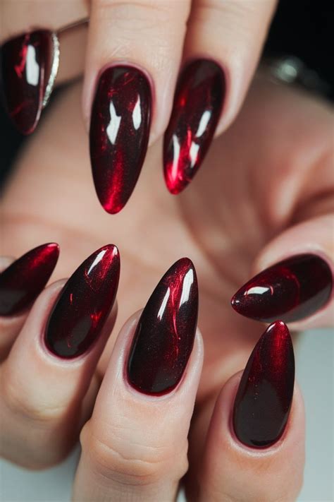 15 Red Cat Eye Nails That Are Bold Magnetic And Totally Unforgettable