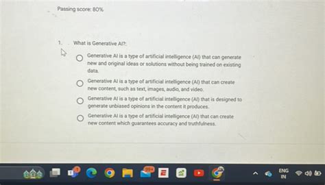 Passing Score What Is Generative Al StudyX