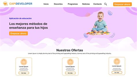Construcción De Un Banner Responsive Animado Sobre Educación Infantil