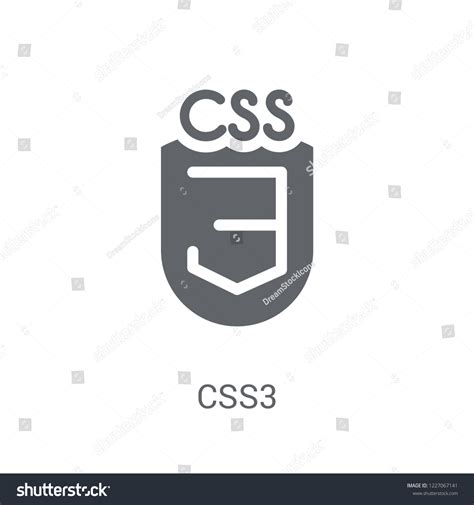 Css3 Icon Trendy Css3 Logo Concept Stock Vector Royalty Free
