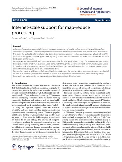 pdf internet scale support for map reduce processing