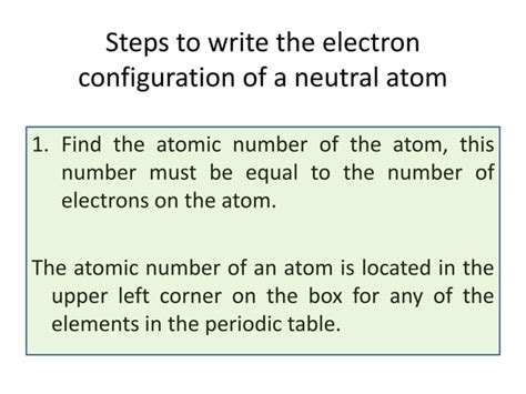 How To Write Electron Configurations Ppt