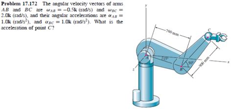 Solved Problem 17172 The Angular Velocity Vectors Of Arms