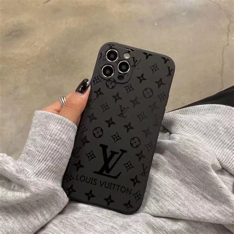 Louis Vuitton Monogram Thin Black TPU Case For IPhone Pro Max Xs XR Plus