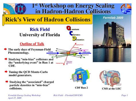 1st workshop on energy scaling in hadron hadron collisions ppt download