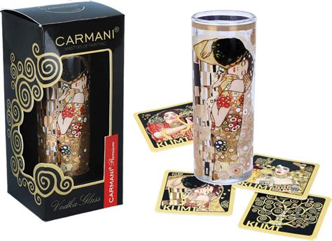 Carmani Fancy Shot Glass Decorated With Gustav Klimt ‘the Kiss