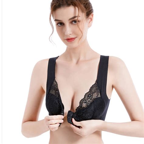 Womens Plus Size Front Fastening Lace Bra