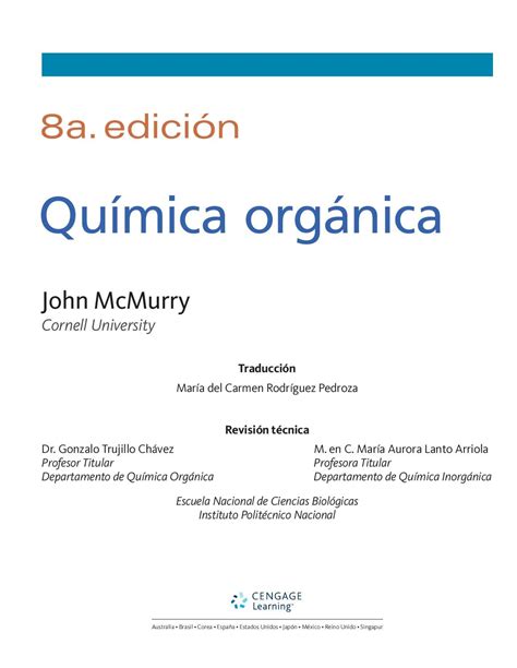 Química orgánica a Ed John McMurry Cengage by Cengage Issuu